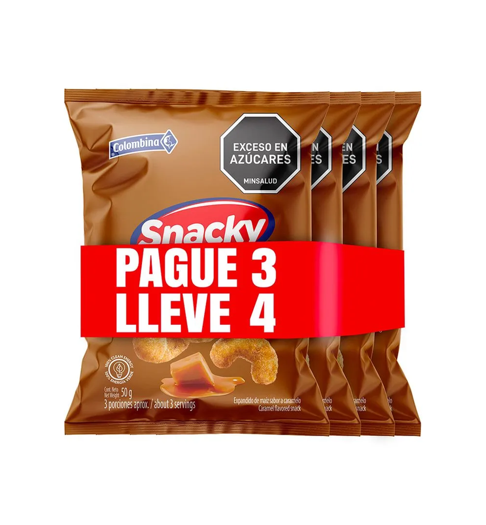 Snacky Caramelo 50Gr Pague 3 Lleve 4 Unidades | SuperBooM